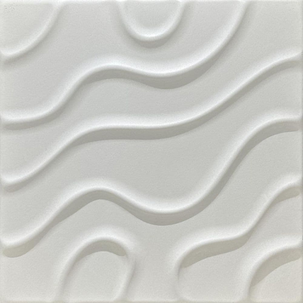 A La Maison Ceilings Modern Art Ultra Pure White 1.6 ft. x 1.6 ft ...