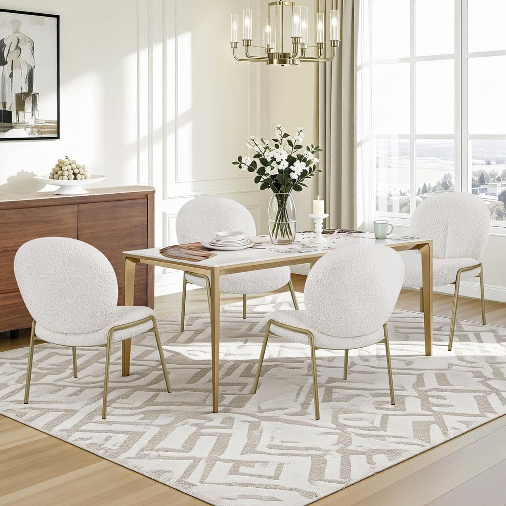 Spruce & Spring Kenneth Bronze Aluminum Golden Metal 4 Legs Base ...