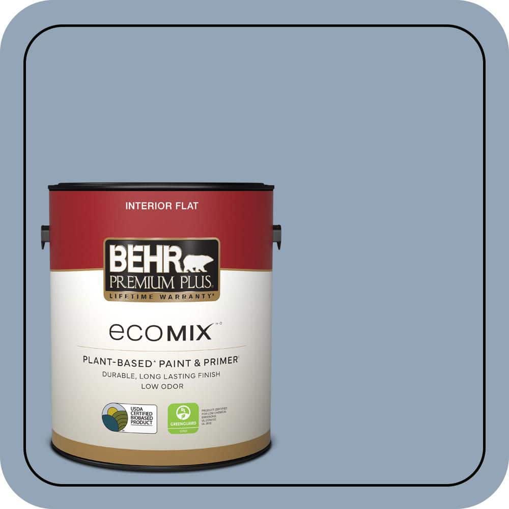 BEHR PREMIUM PLUS 1 gal. #580F-4 River Valley Flat EcoMix Plant-Based ...