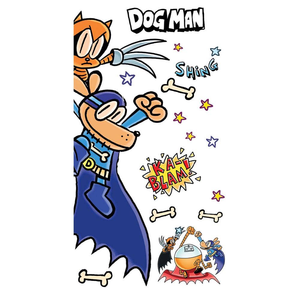 RoomMates Dog Man Blue Supa Buddies Wall Decals RMK5517GM - The Home Depot