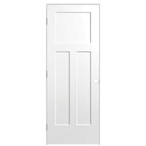 Masonite 28 in. x 80 in. 2-Panel Logan Right-Hand Solid Core Ultra-Pure ...