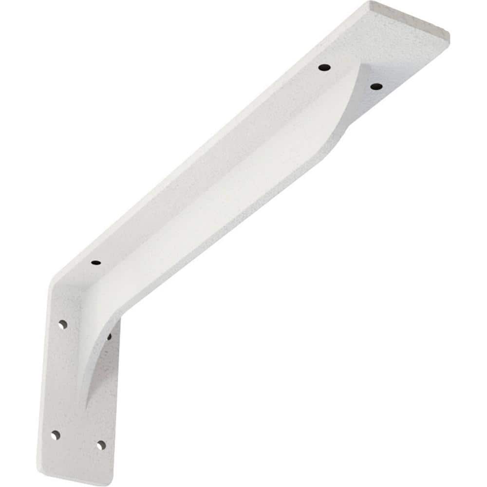 Ekena Millwork 2 in. x 5 1/4 in. x 14 in. Hammered White Embrey Steel ...