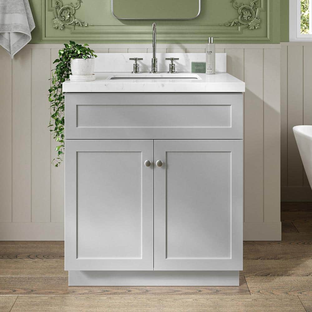 Reviews for ARIEL Hamlet 30 in. Single Sink Freestanding Bathroom ...