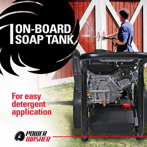 Powerwasher 3200 PSI 2.5 GPM Cold Water Gas Pressure Washer with 159cc ...