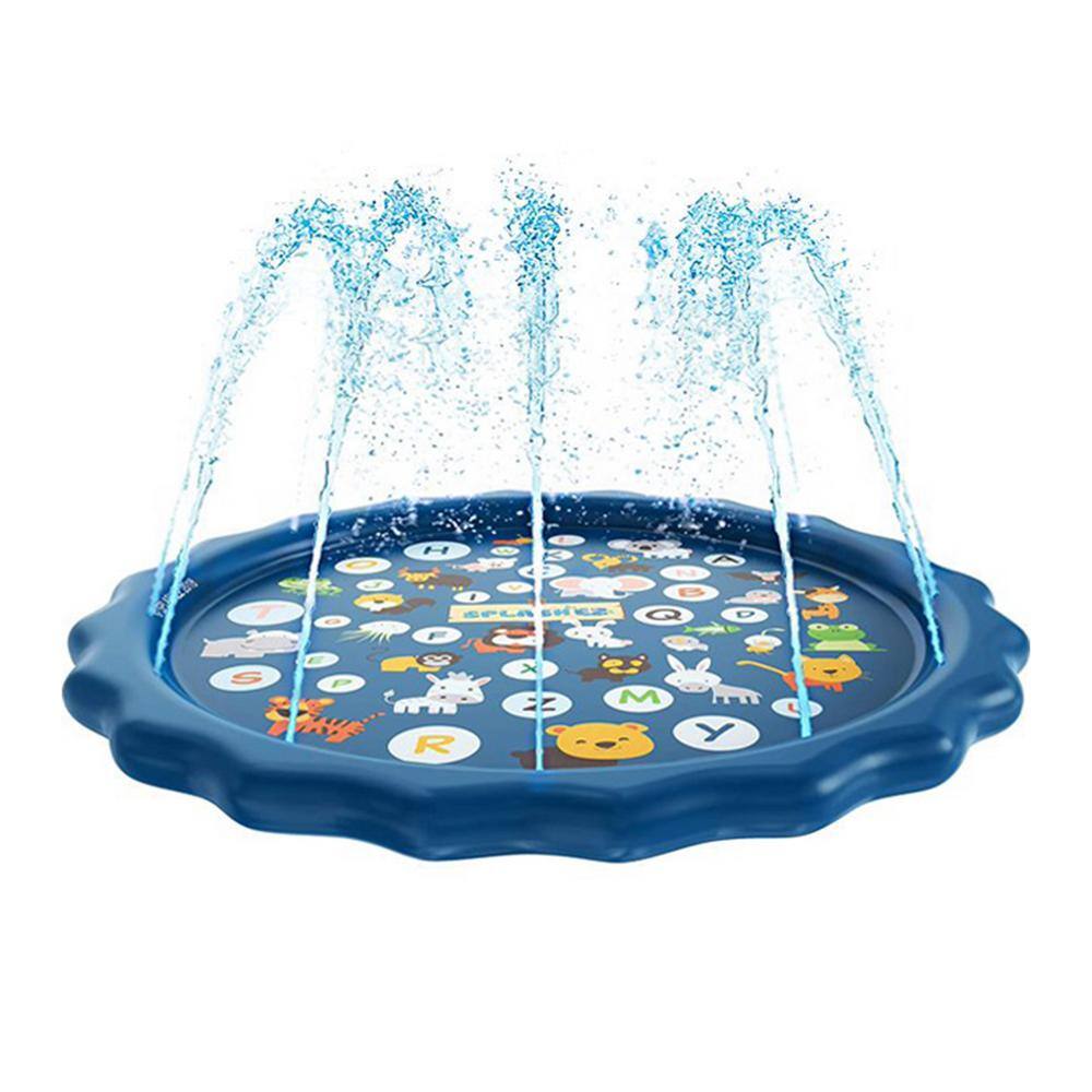 Alpulon Round 68 in. Inflatable Pool Toy Splash Pads Splash Water ...