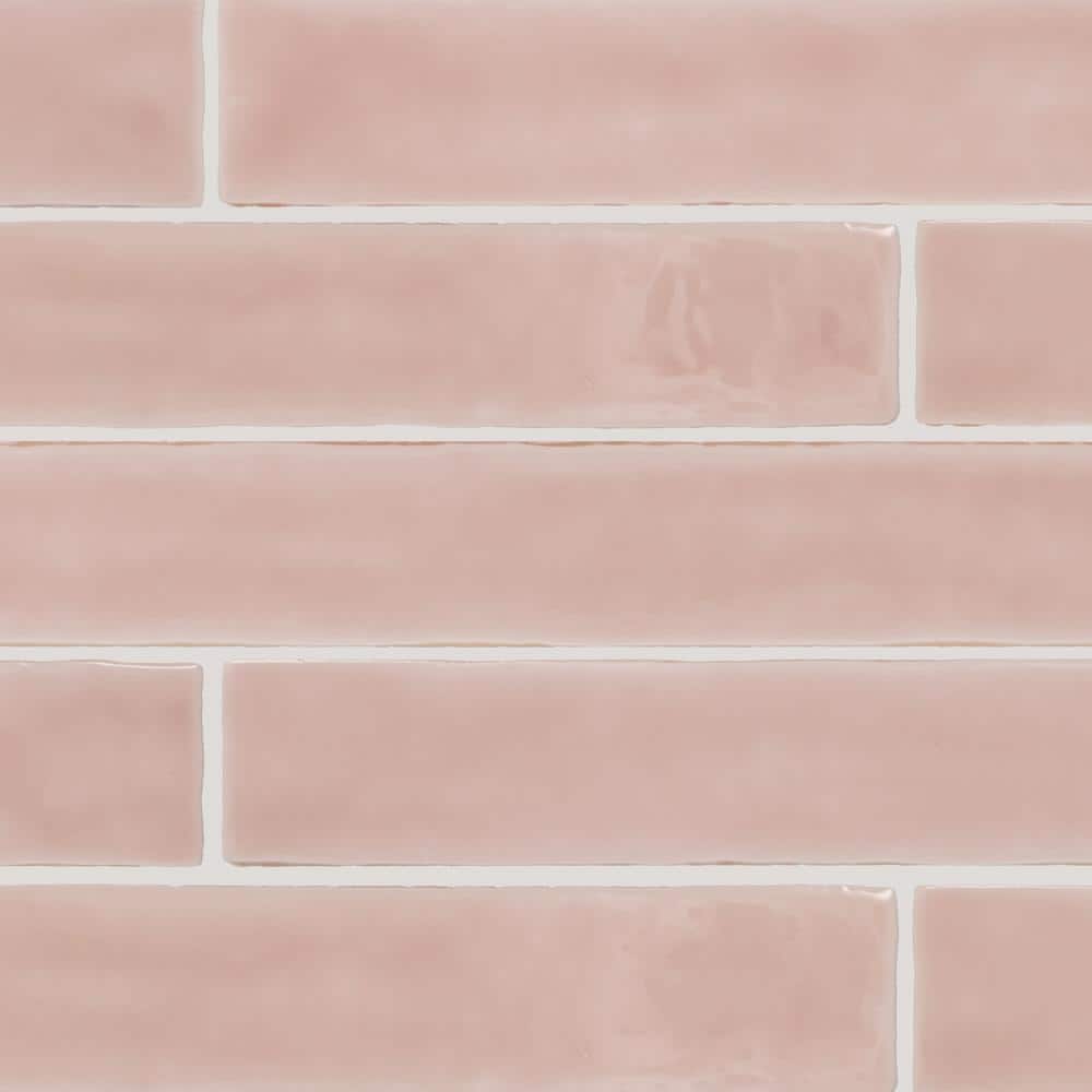 Artistic Reflections Rose 2 in. x 5 in. Glazed Ceramic Undulated Wall ...