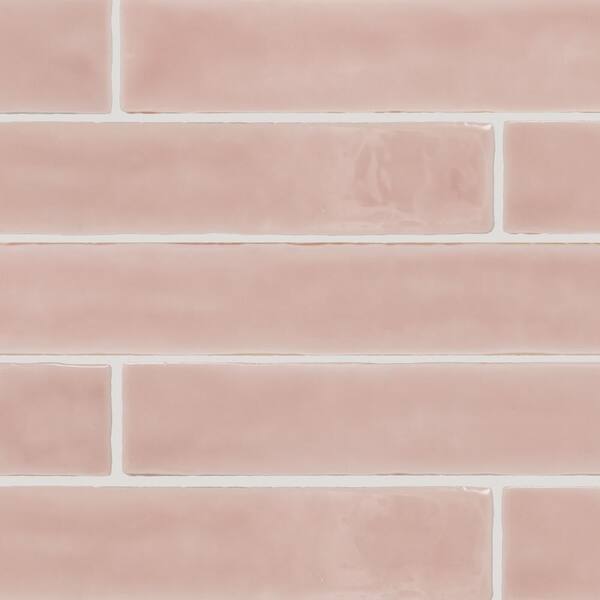 Artistic Reflections Rose 2 in. x 5 in. Glazed Ceramic Undulated Wall ...