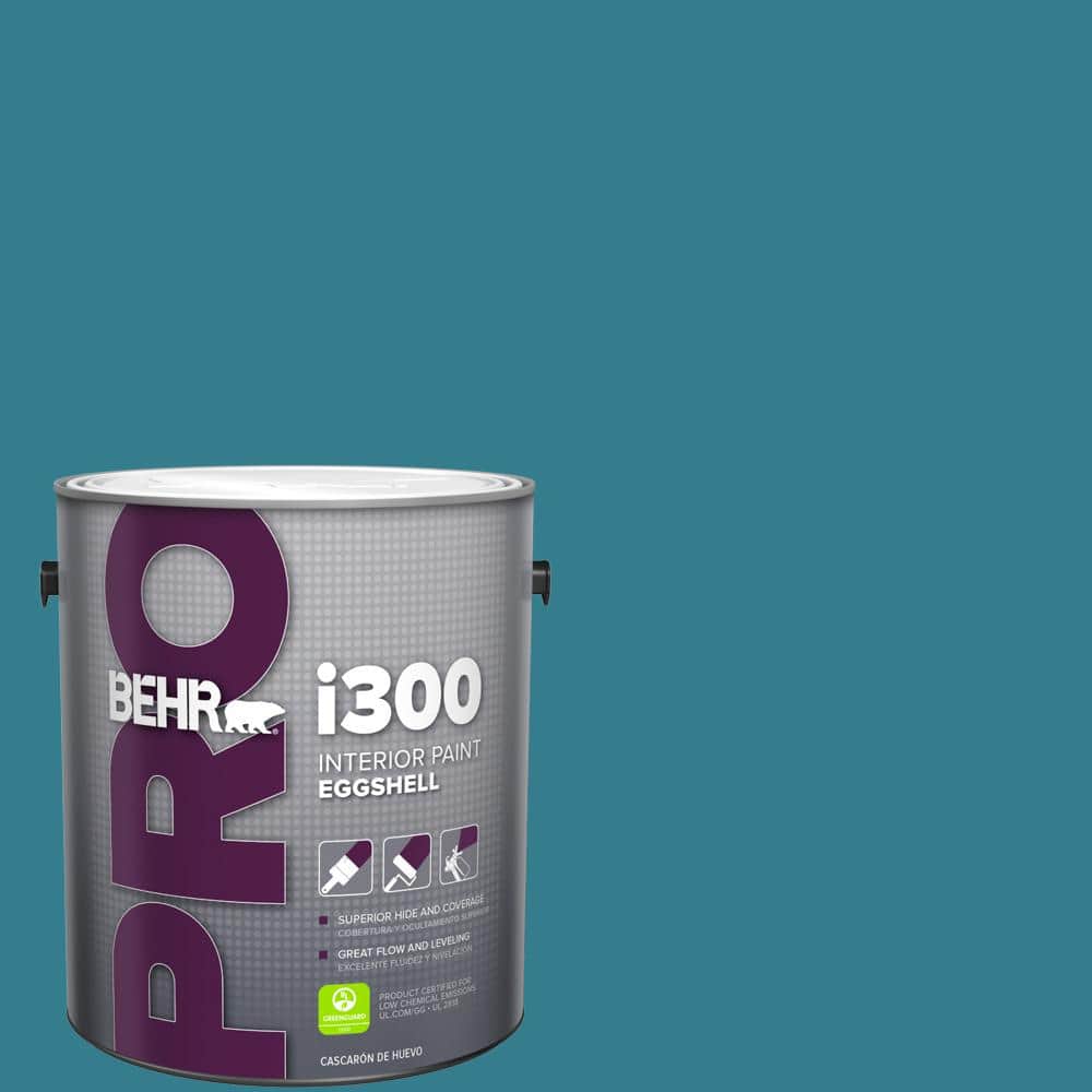 BEHR PRO 1 gal. #HDC-CL-27 Calypso Blue Eggshell Interior Paint PR33301 ...