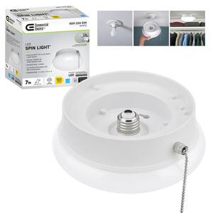 Commercial Electric Spin Light 7 in. Motion Sensor LED Flush Mount ...