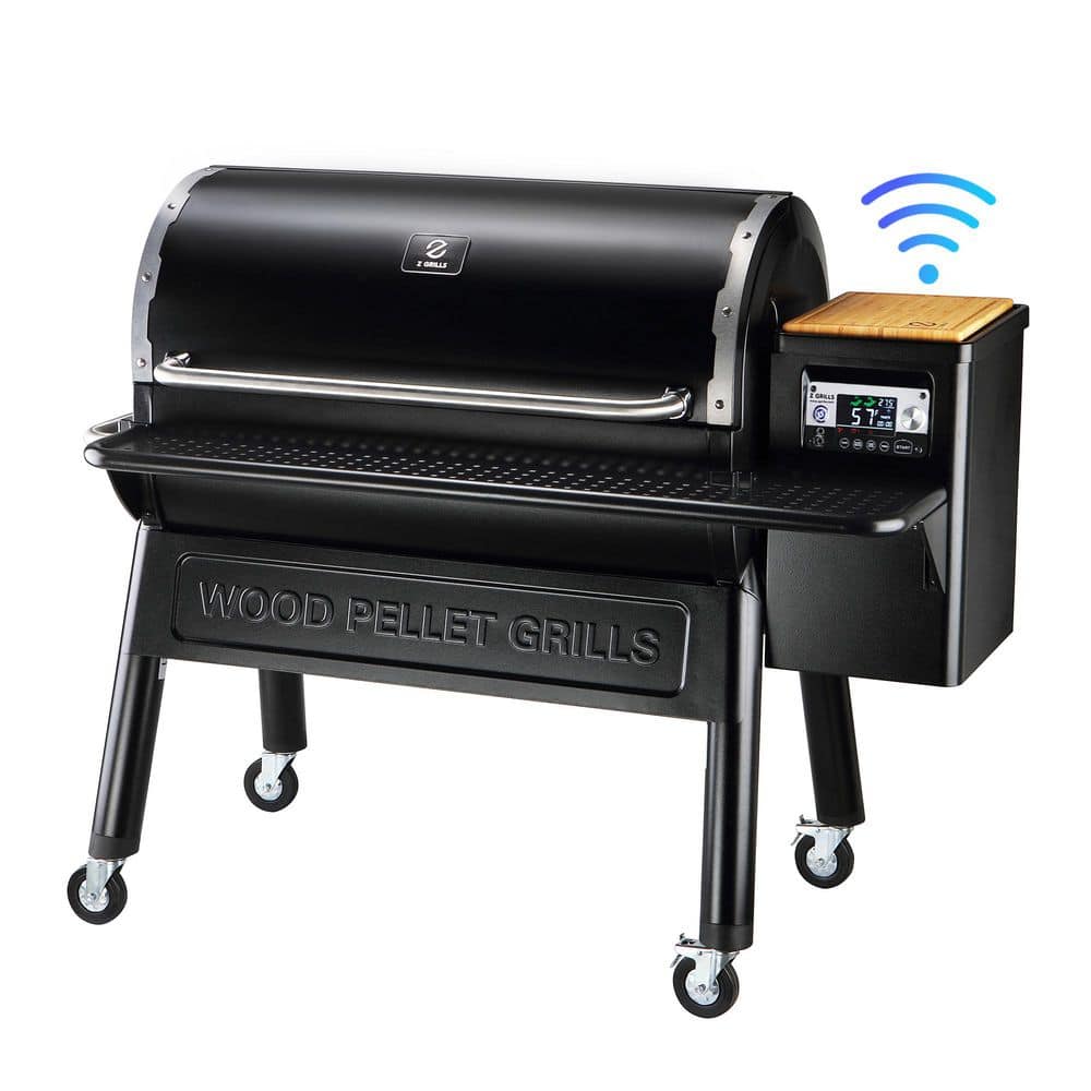 Z GRILLS 1068 sq. in. WiFi Smart Pellet Grill and Smoker in Black ZPG ...