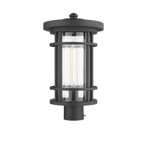 Mesa 1-Light Black 16 in. Aluminum Hardwired Outdoor Weather Resistant ...