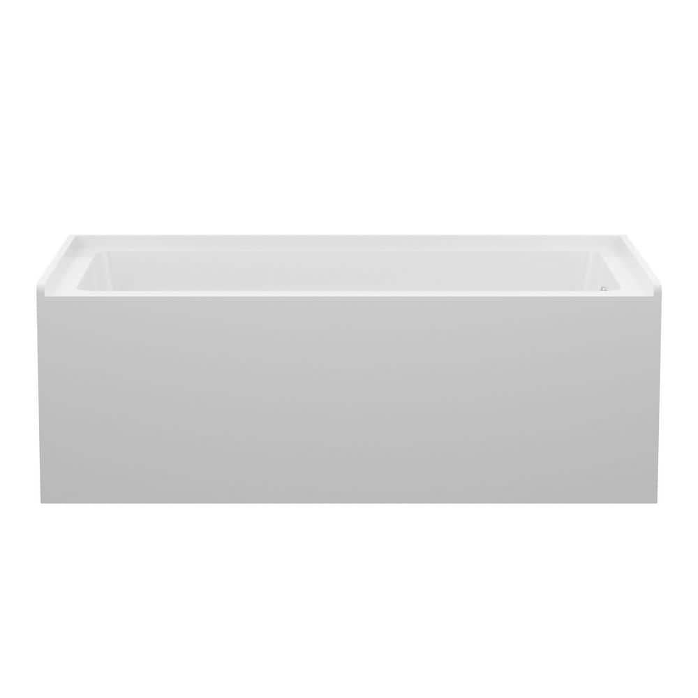 Reviews for CASAINC 60.1 in. x 32 in. Acrylic Alcove Soaking Bathtub ...