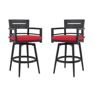 CORVUS Plymouth Stackable Aluminum Outdoor Bar Stool - Set of 4 BS046 ...