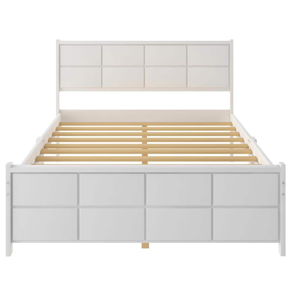 Utopia 4niture Sonny Rectangular Line Shape on Platform Bed Frame Full ...
