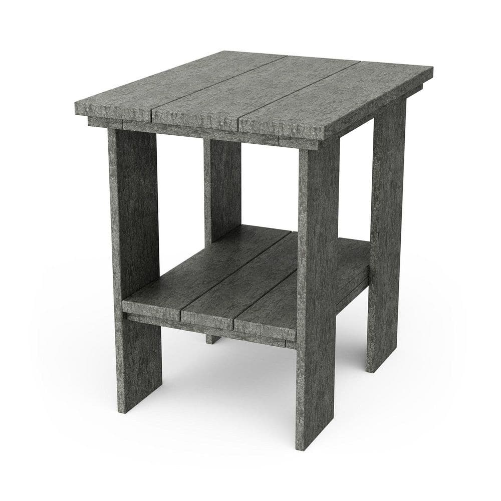 Wildridge Contemporary Dark Gray HDPE Plastic Outdoor Side Table LCC ...