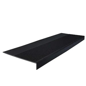 Technoflex Secure Step-Black 8 in. x 36 in. Recycled Rubber Stair Tread ...