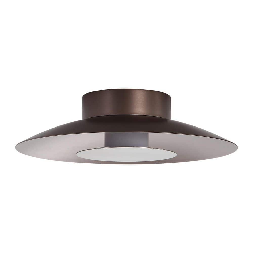 Golden Lighting Luma 11.75 in. 12-Watt Soft Modern Coffee Silver ...