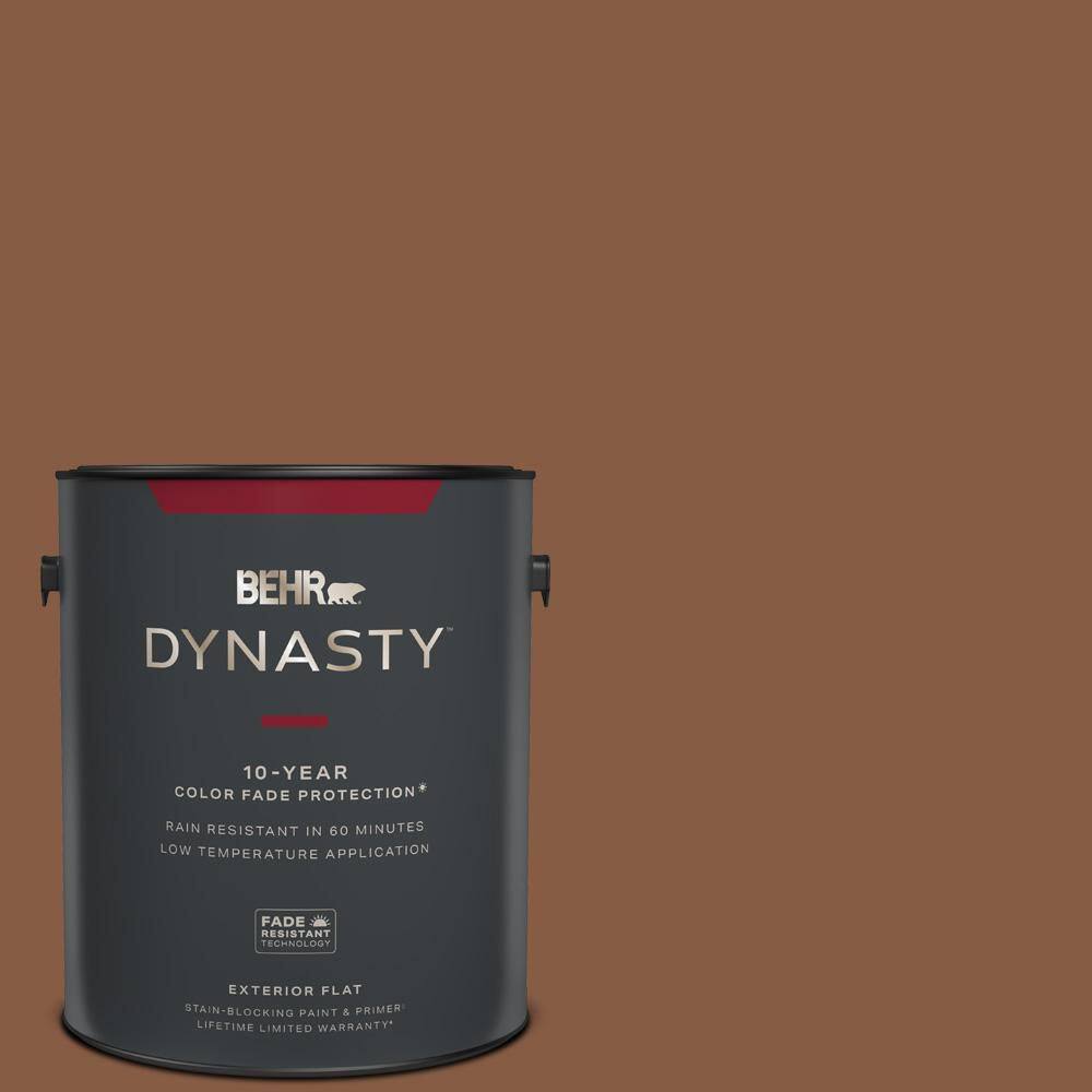 BEHR DYNASTY 1 gal. #ICC-80 Cinnamon Spice Flat Exterior Stain-Blocking ...