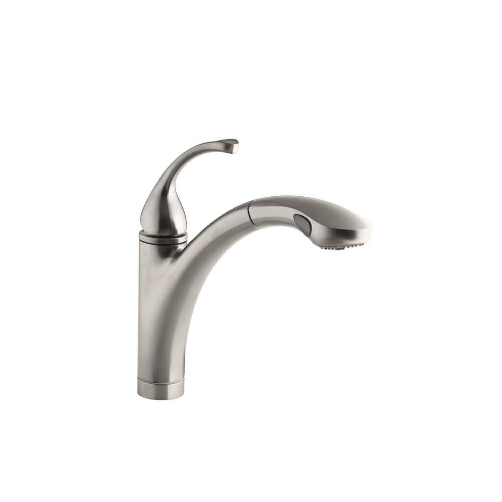 KOHLER Forte Single-Handle Pull-Out Sprayer Kitchen Faucet With ...