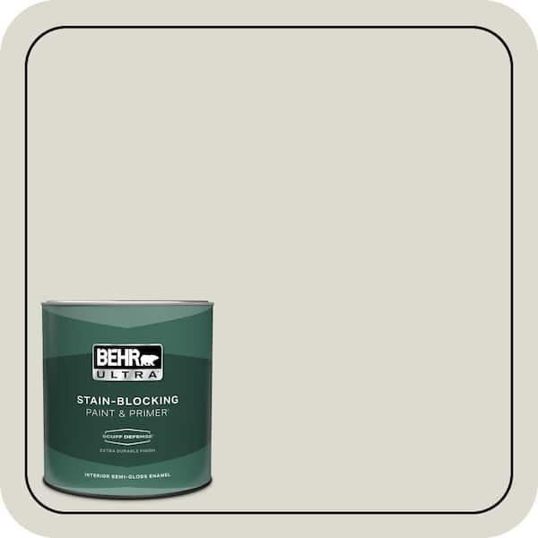 BEHR ULTRA 1 qt. #GR-W11 Silver Ash Extra Durable Semi-Gloss Enamel ...