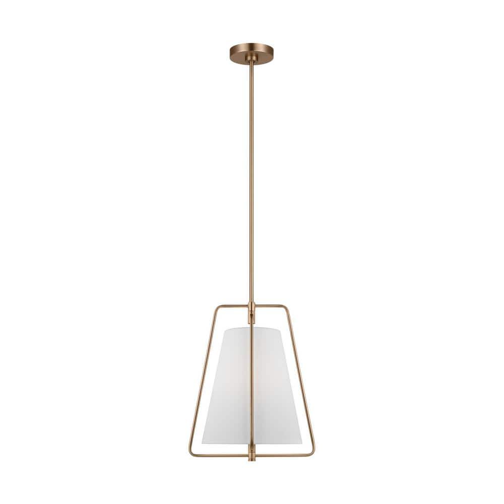 Generation Lighting Allis 1-Light Satin Brass Statement Pendant Light ...