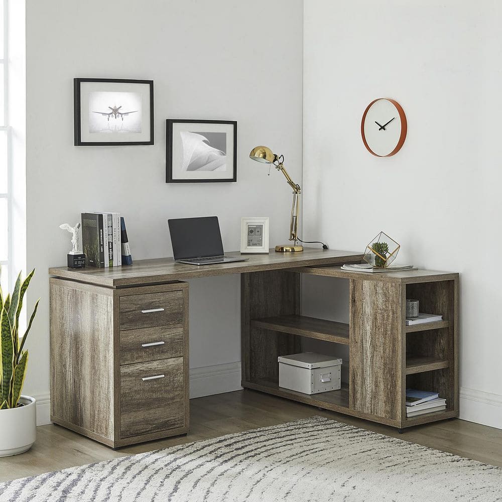 Have a question about HOMESTOCK 24 in. L-Shaped Desk with Drawers ...