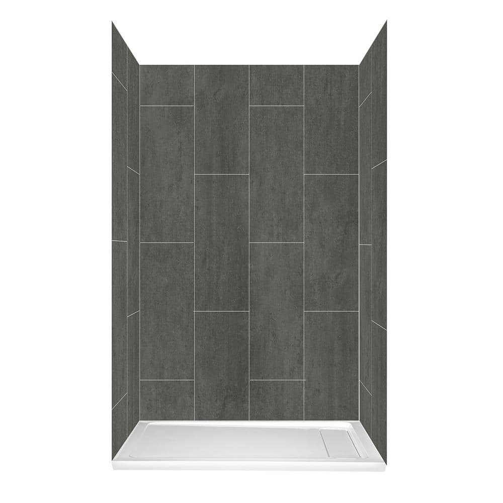 Glacier Bay 48 in. L x 34 in. W x 78 in. H 4-Piece Glue Up Alcove ...