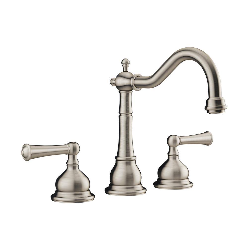 JACUZZI BARREA 2-Handle Deck-Mount Roman Tub Faucet in Brushed Nickel ...