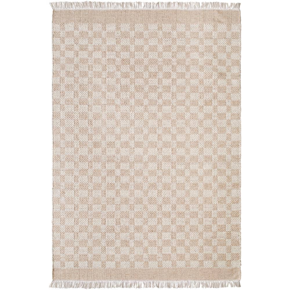 Livabliss Mardin Tan Checkered 8 ft. x 10 ft. Indoor Area Rug MDI2340 ...