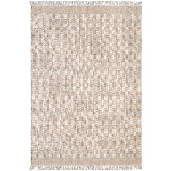 Livabliss Mardin Tan Checkered 8 ft. x 10 ft. Indoor Area Rug MDI2340 ...