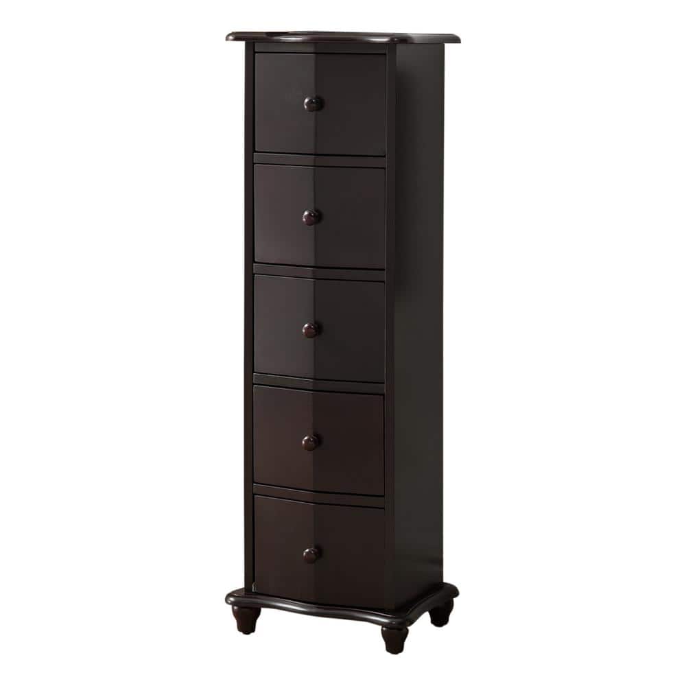 Kings Brand Furniture 5-Drawer Cherry Wood Chest of Drawers SDR0425-CH ...