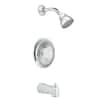 MOEN Chateau Posi-Temp Single-Handle 1-Spray Tub and Shower Faucet with Valve in Chrome 2363 ...