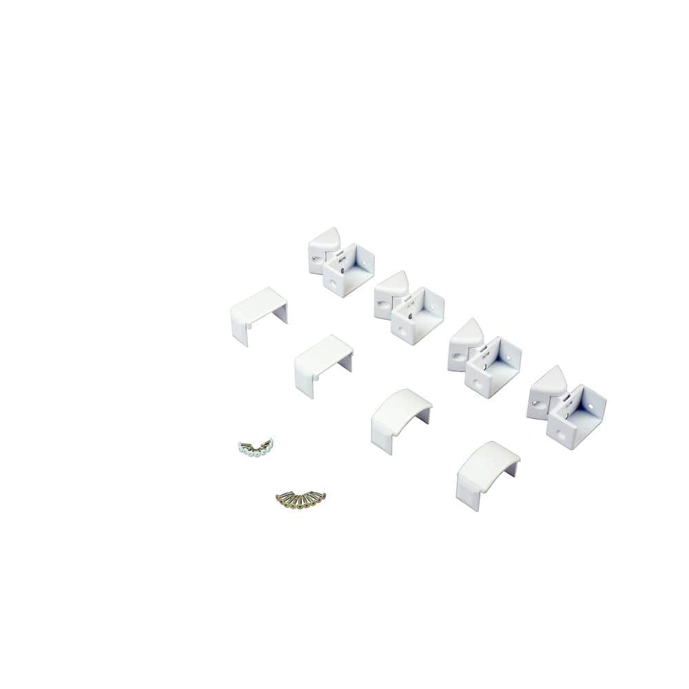 WESTBURY Aluminum Fence Rail Angle Swivel Bracket - White Fine Texture ...