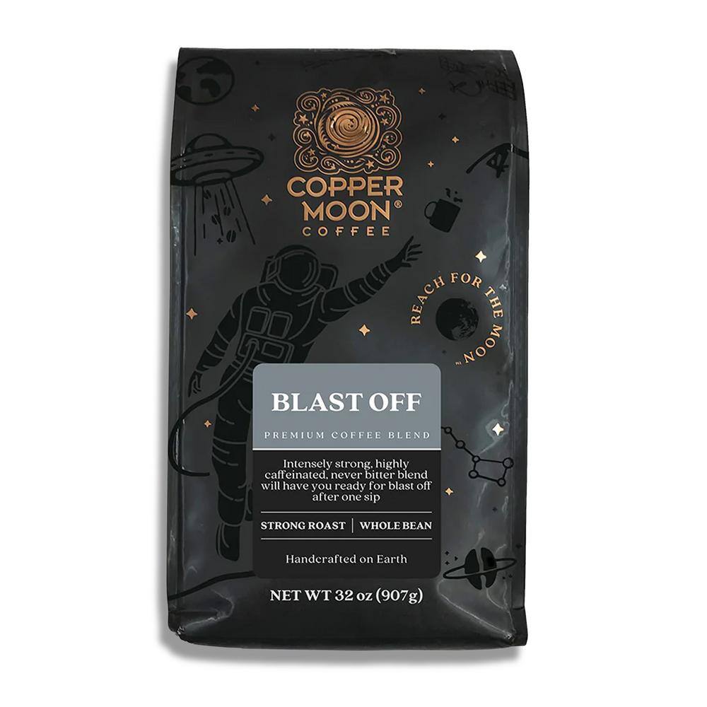 COPPER MOON 32 oz. Blast Off Blend, Strong Roast, Coffee Beans 260120 ...