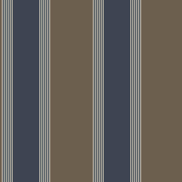 Italian Style Blue Classic Vertical Stripe Design Matte Finish Vinyl on ...