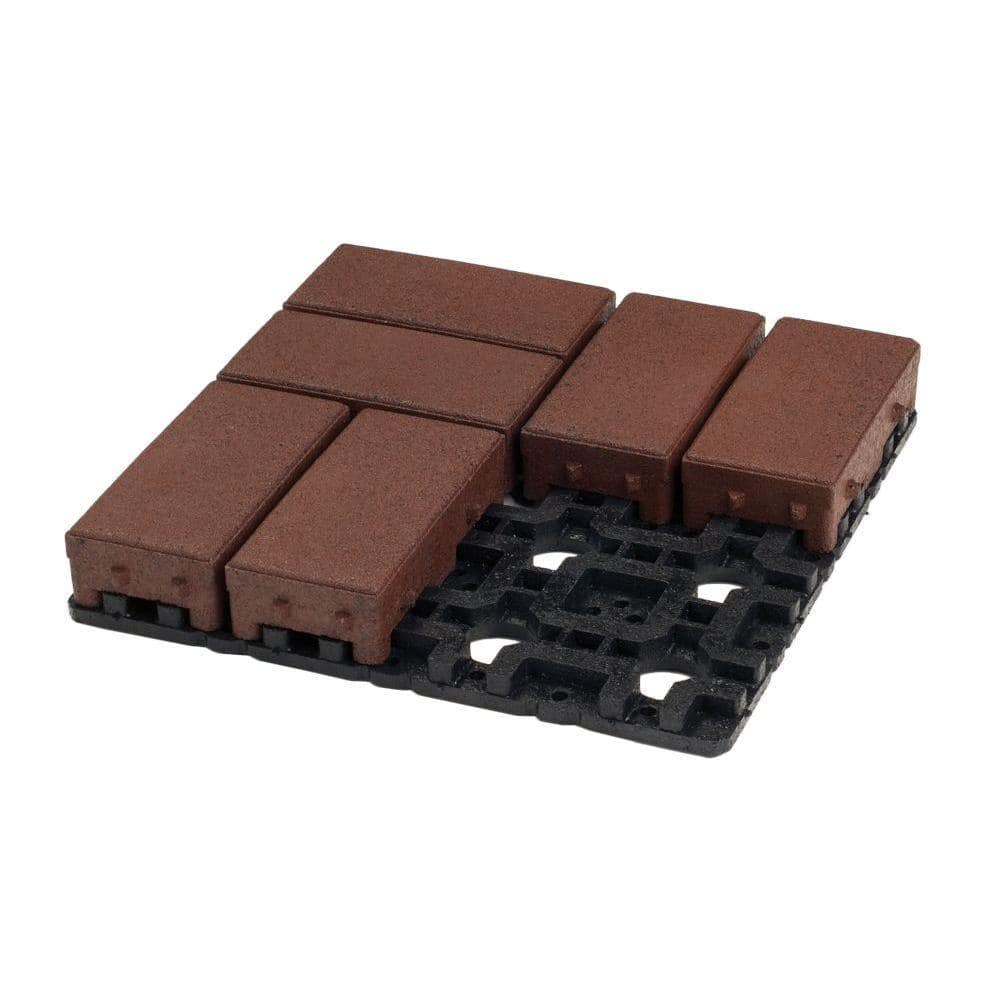 TimberTech 2.5 in. x 16 in. x 16 in. Redwood Plastic Paver P048-001 ...