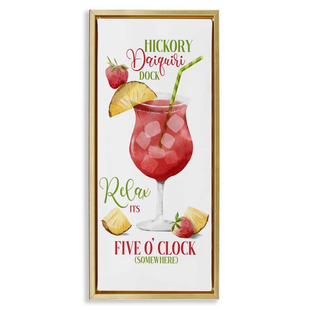 Stupell Industries Fun Cocktail Expression by Deane Beesley Gold Floater Frame Food Graphic Art ...