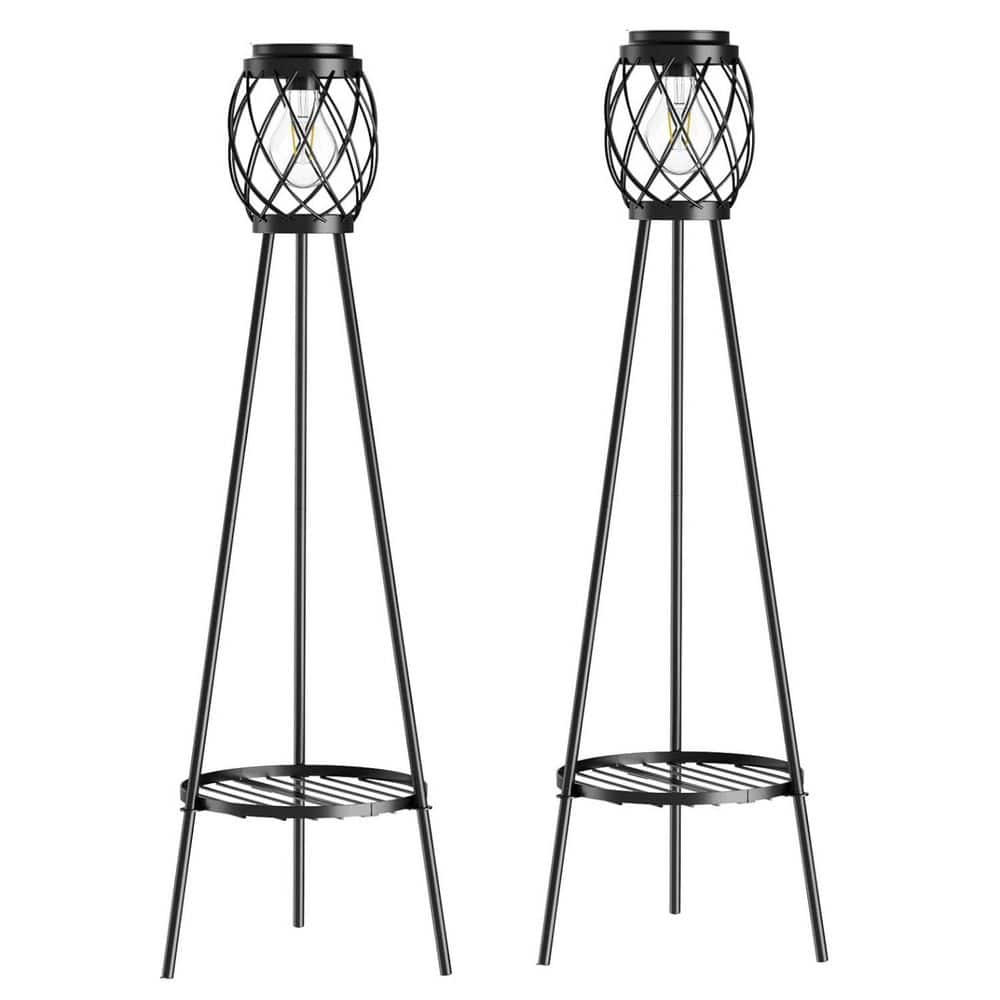 Solar Lights Outdoor with Plant Stands, 2-Pack L0DSPS5NHF - The Home Depot