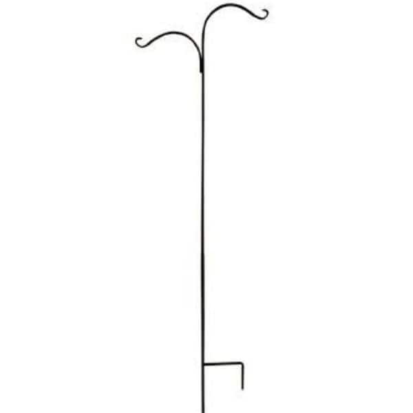 Vigoro 84 in. Black Forged Double Shepherd Hook 844545VG - The Home Depot
