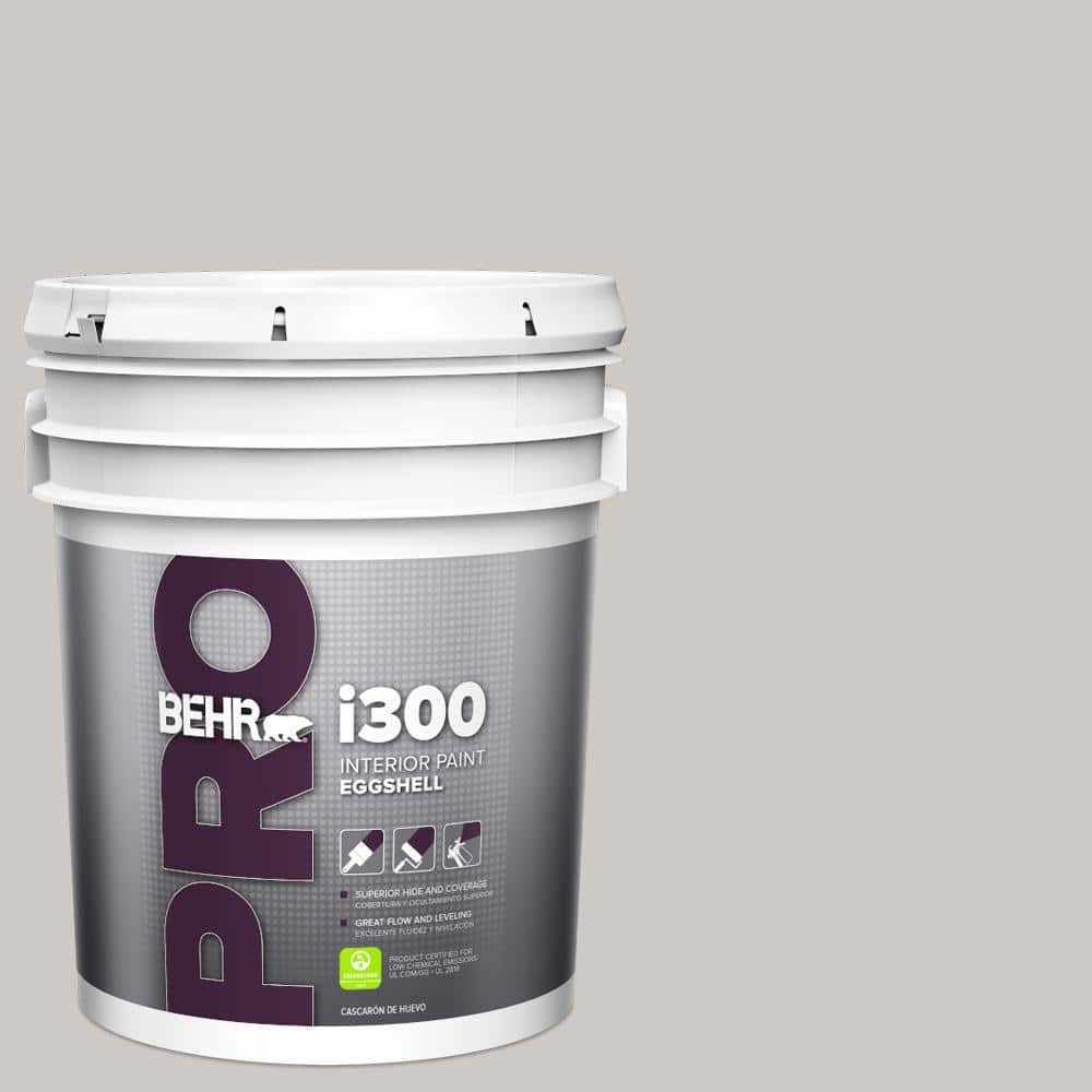 BEHR PRO 5 gal. #PPU26-09 Graycloth Eggshell Interior Paint PR33005 ...