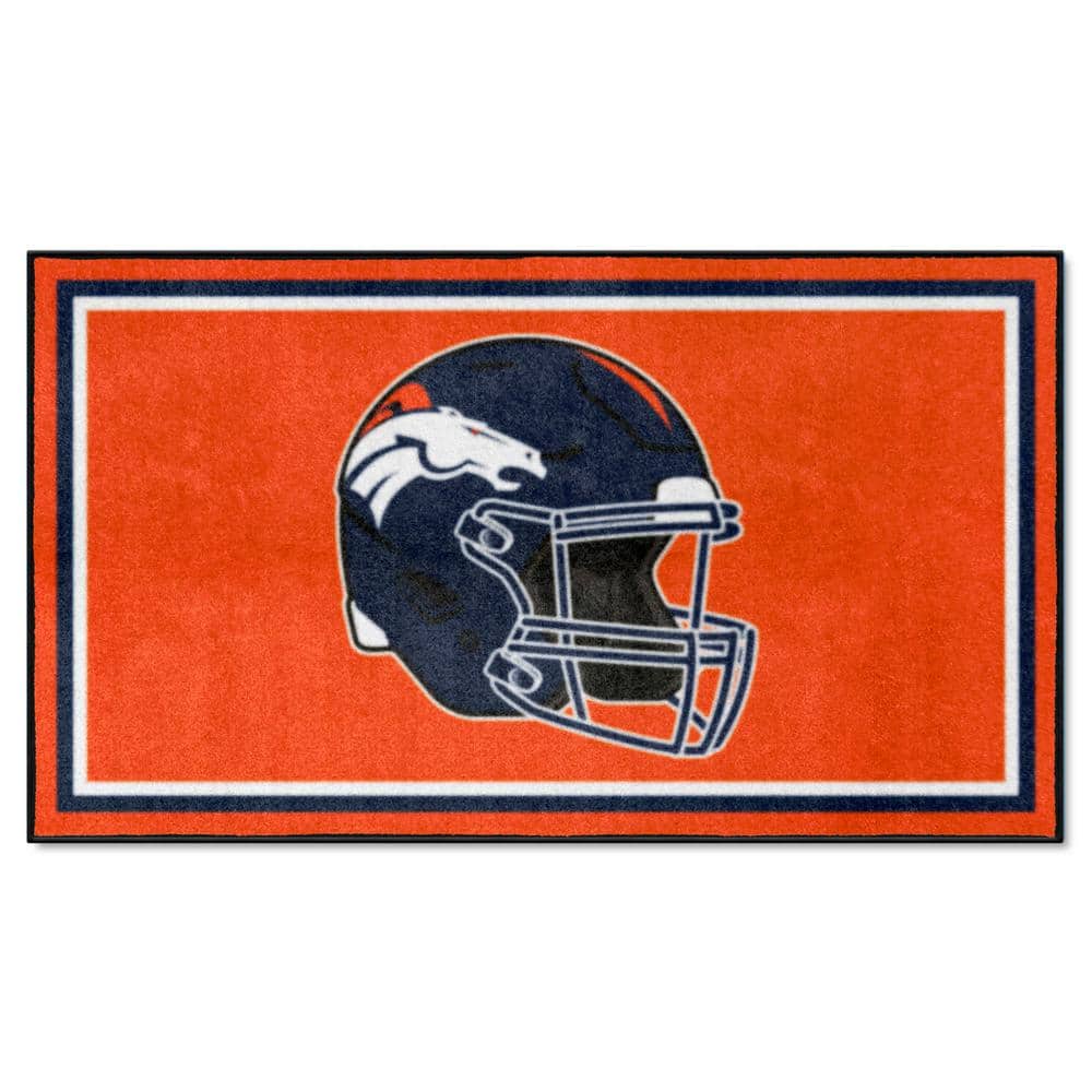 FANMATS Denver Broncos Orange 3ft. x 5ft. Plush Area Rug 38258 - The ...