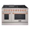 Akicon 48 in. 8-Burners Freestanding Gas Range with Double Oven ...