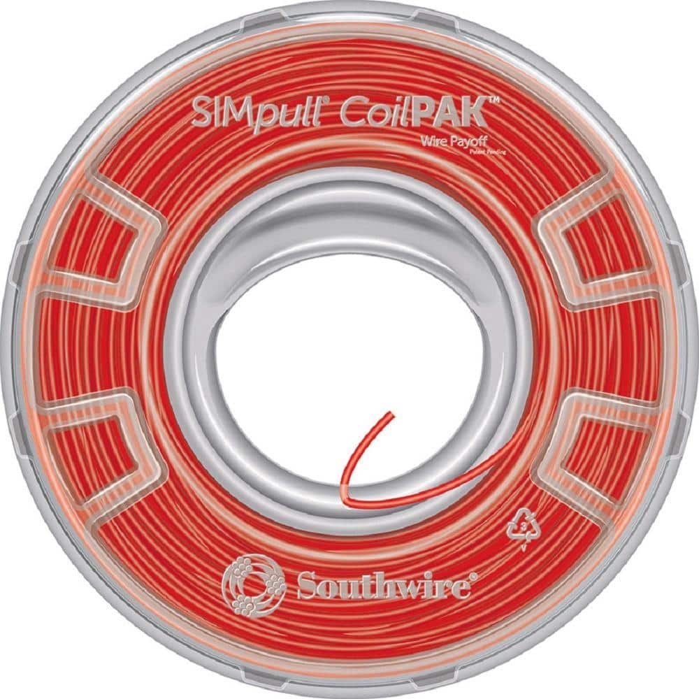 Southwire 1000 ft. 12 Red Solid CU CoilPAK SIMpull THHN Wire 58027304 ...