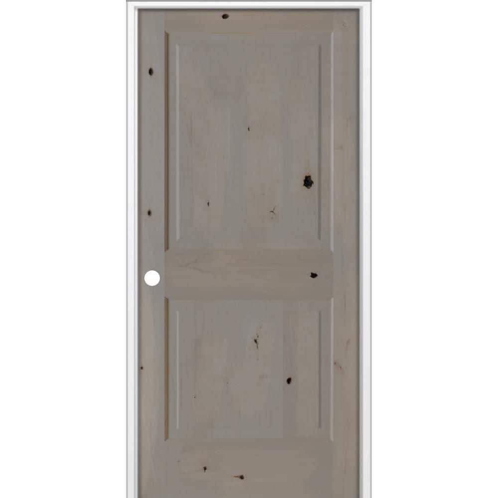 Reviews for Krosswood Doors 36 in. x 80 in Rustic Knotty Alder 2 Panel ...