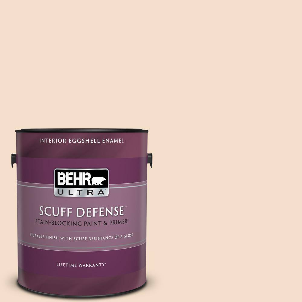 BEHR ULTRA 1 gal. #S250-1 Macaroon Cream Extra Durable Eggshell Enamel ...