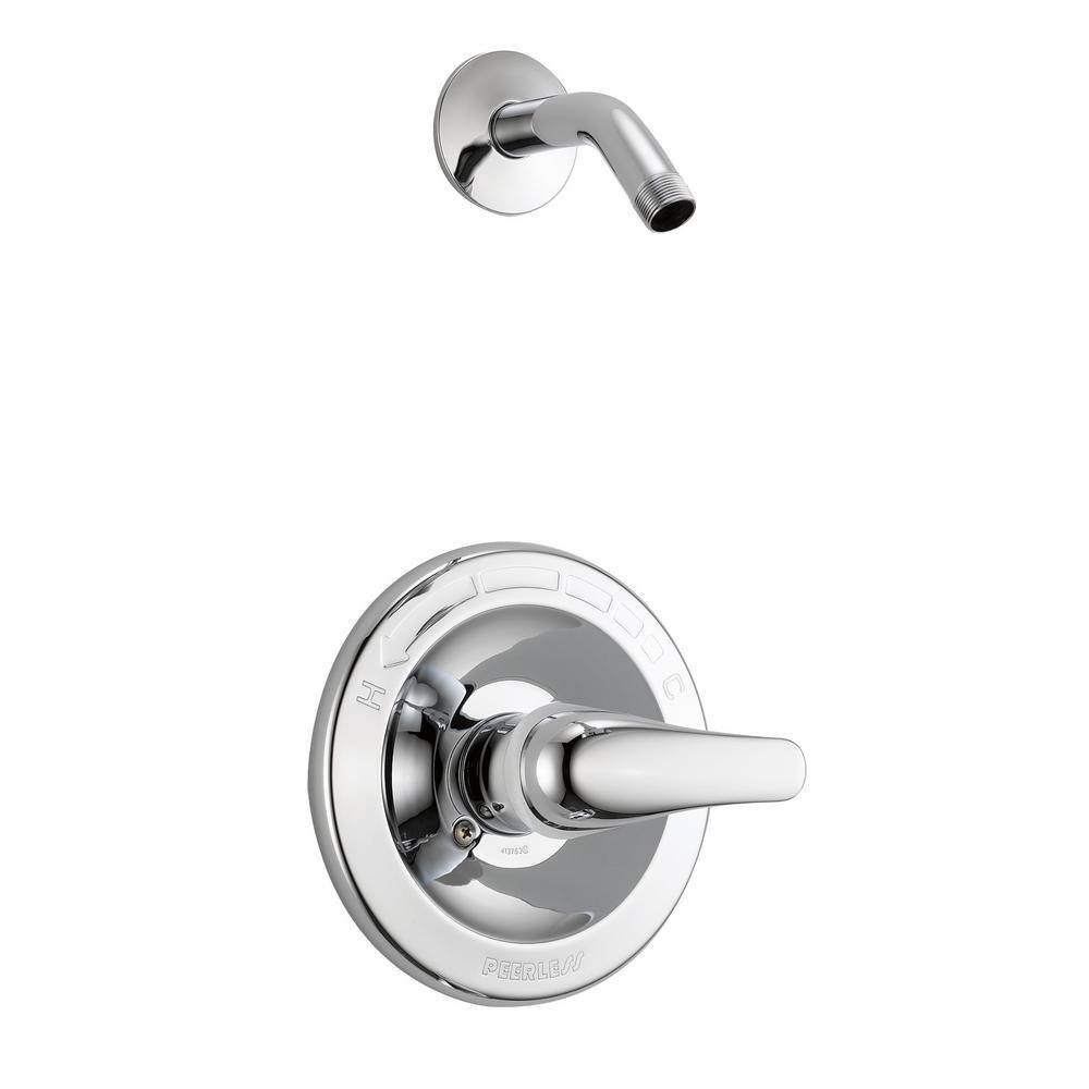 Peerless 1-Handle Wall-Mount Shower Faucet Trim Kit in Chrome (Valve ...