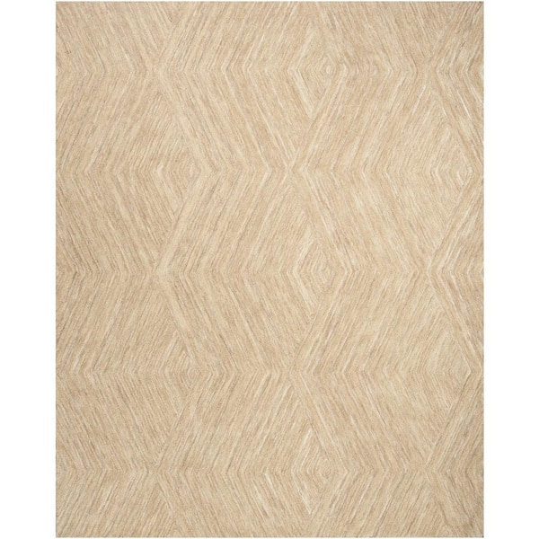 Nourison Graceful Taupe 9 ft. x 12 ft. Geometric Contemporary Area Rug ...