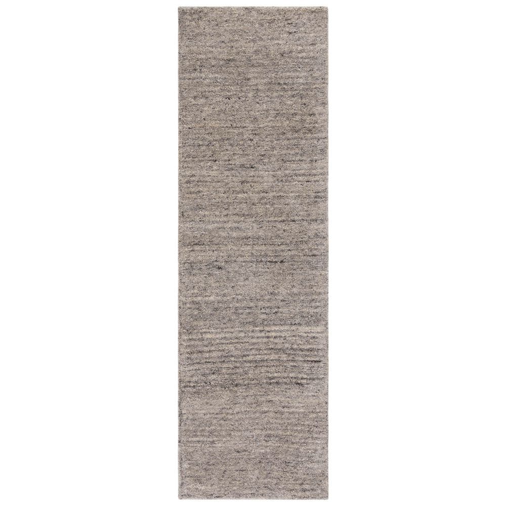 SAFAVIEH Himalaya Light Grey 2 ft. x 8 ft. Solid Color Runner Rug ...