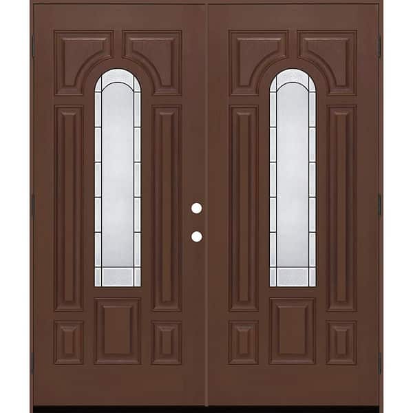 Steves & Sons Regency 72 in. x 80 in. Center Lite Empire Deco Glass ...