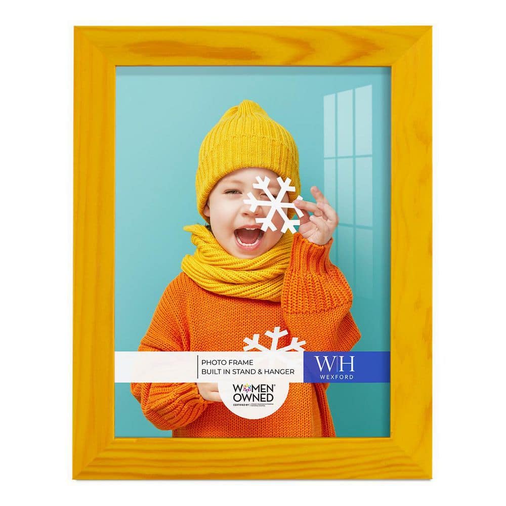 Wexford Home Woodgrain 6 in. x 8 in. Sunflower Yellow Picture Frame ...